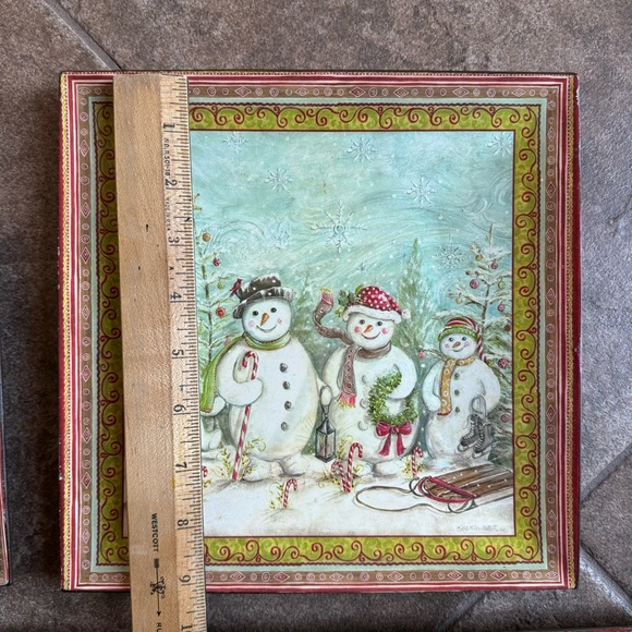 Kate McRostie | Holiday | Kate Mcrostie Stackable Snowman Tray Set ...